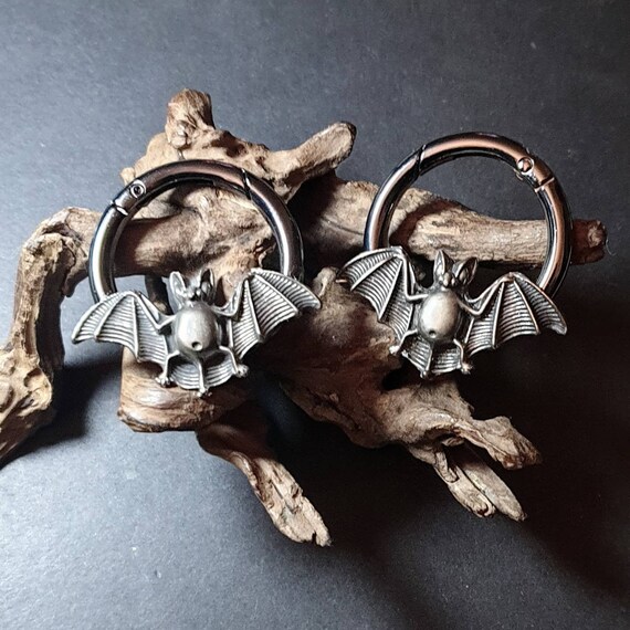 Bat Ear Weights Steampunk Ear Hangers Earrings for Plugs - Etsy Sweden