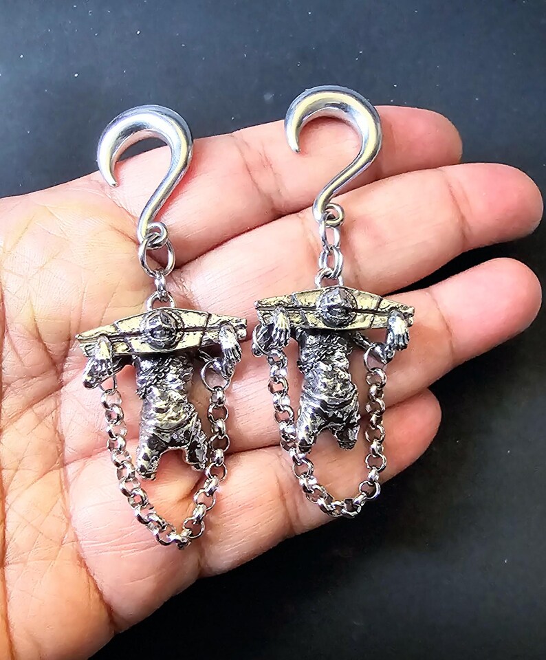 Ear Weights, Goth Ear Weight/ Ear Weight/ Ear Hanger - Etsy