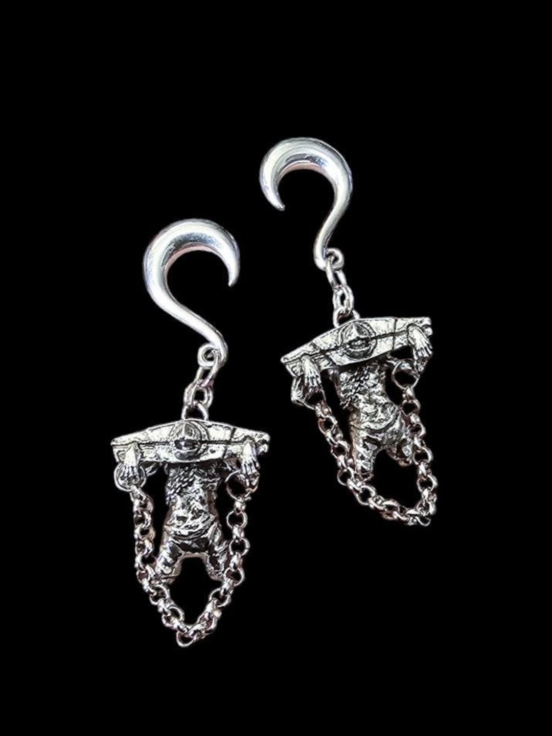 Ear Weights, Goth Ear Weight/ Ear Weight/ Ear Hanger - Etsy