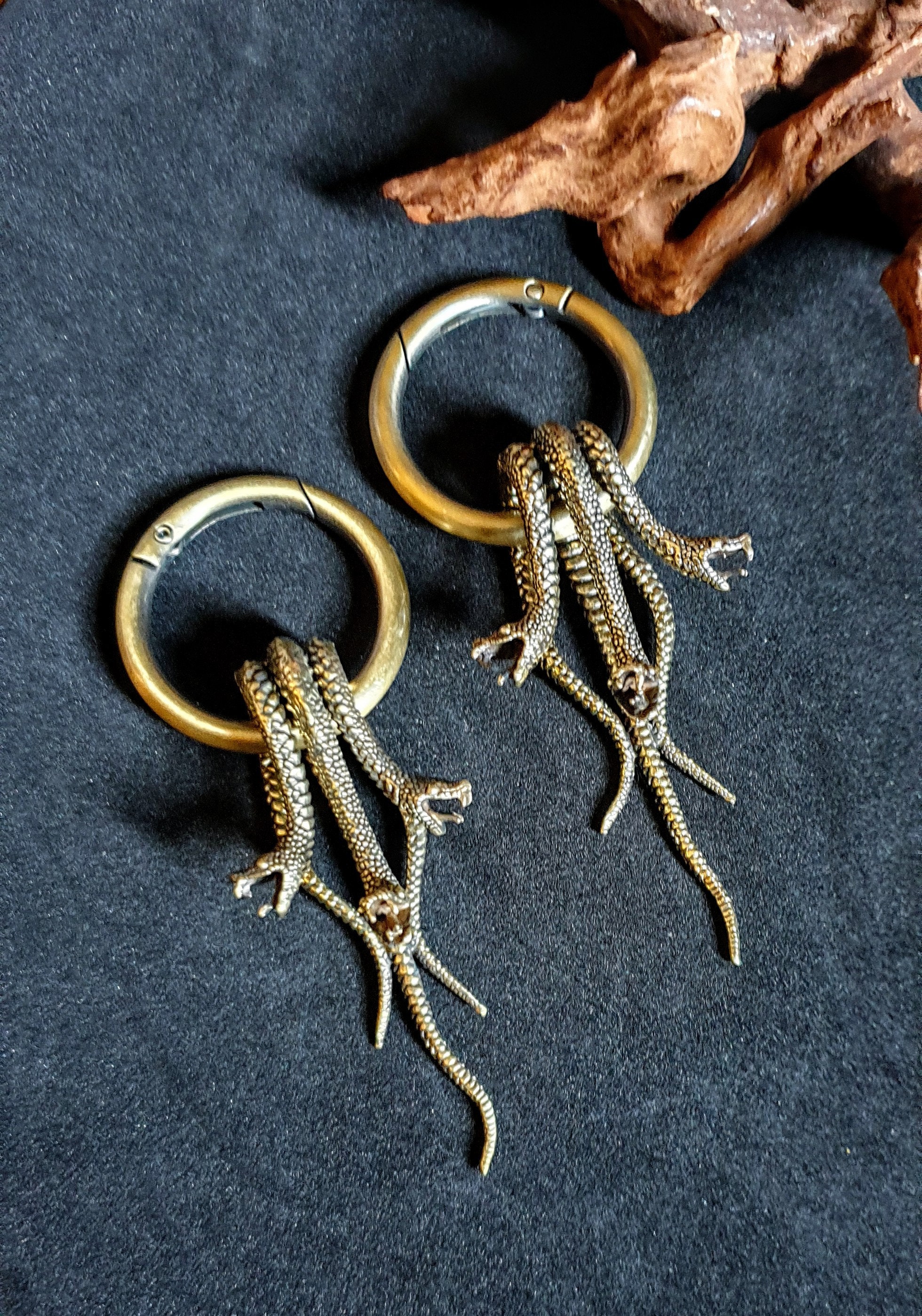 Cobra Ear Weights- Snake Ear Hangers, Earrings for Plugs- Hinged ...