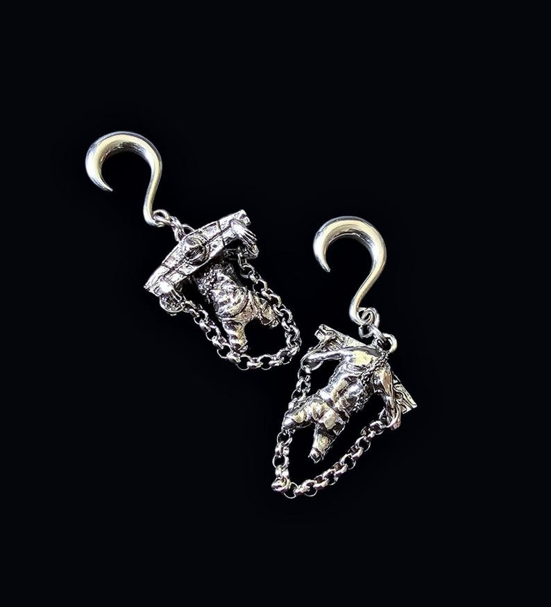 Ear Weights, Goth Ear Weight/ Ear Weight/ Ear Hanger - Etsy