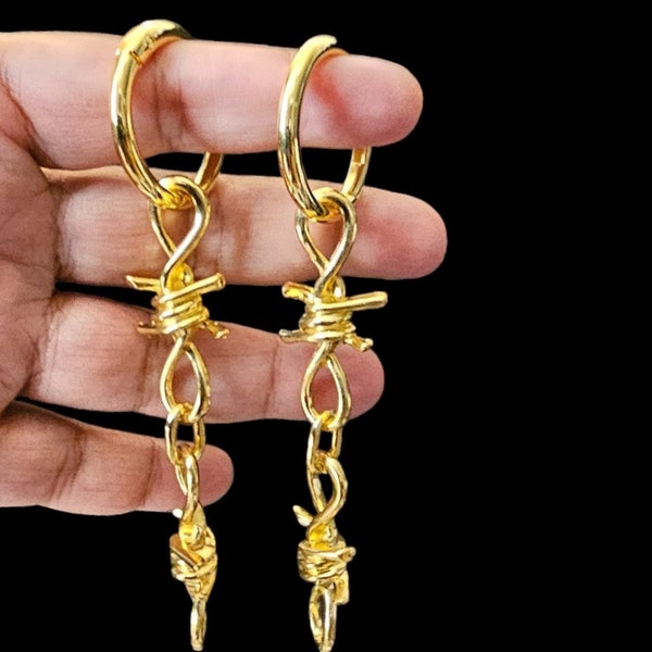 Barbed Wire Earrings - Etsy