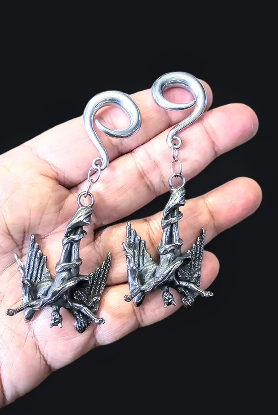 Devil Ear Weights, Goth Ear Weight/ Ear Weight/satan Ear Weight - Etsy