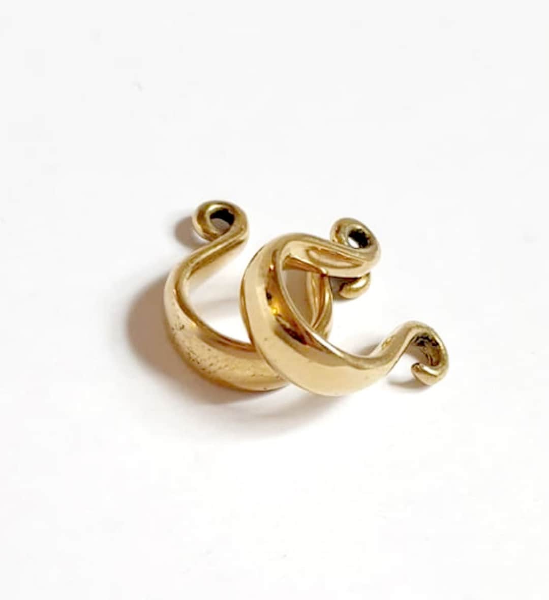 Ear Weight Hook- Omega Ear Hanger Hooks-brass Hooks-6mm Brass Hooks-1 ...