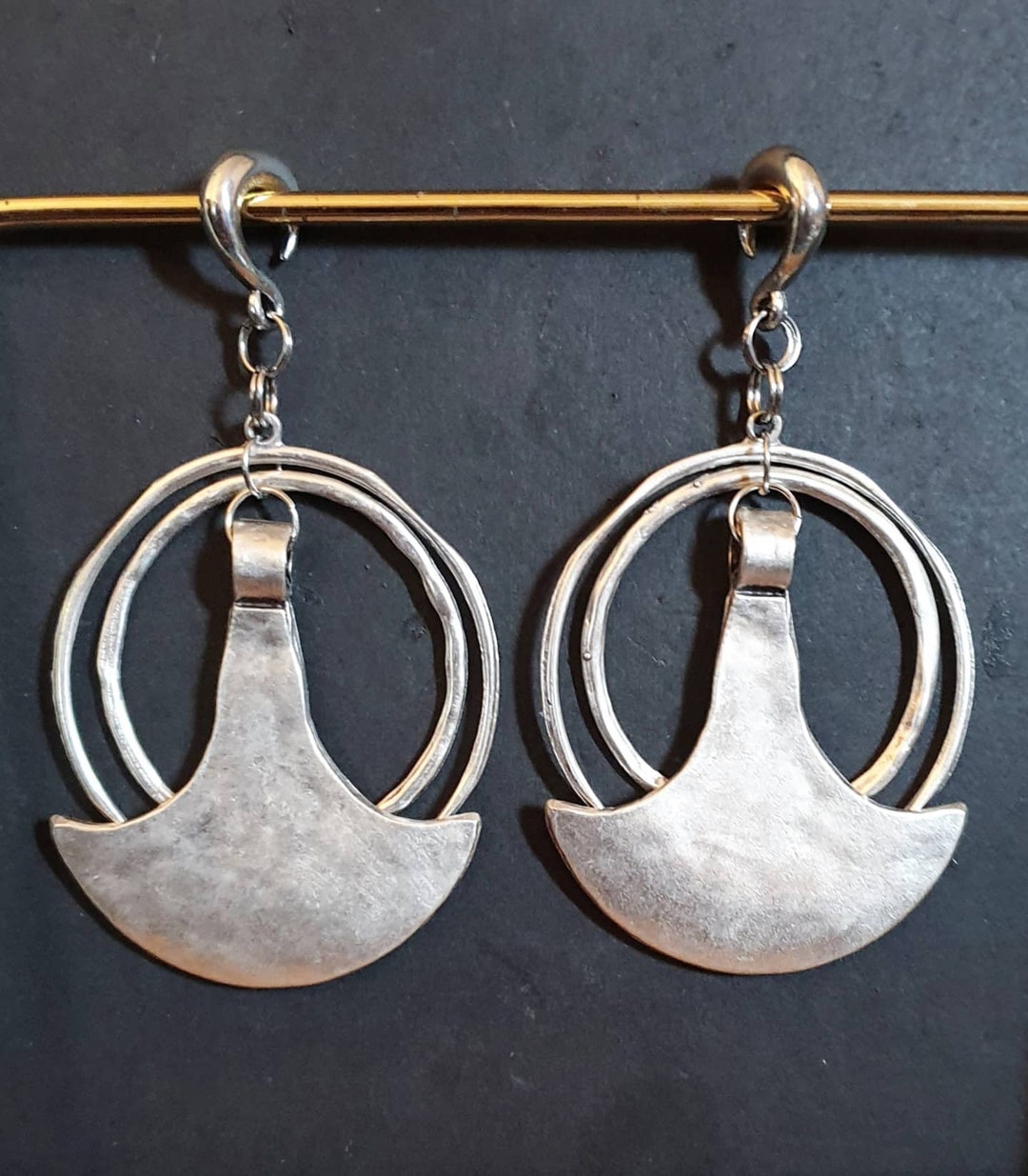 Viking Weights-ear Hanger- Silver Pewter Ear Weight-stretched Lobes ...