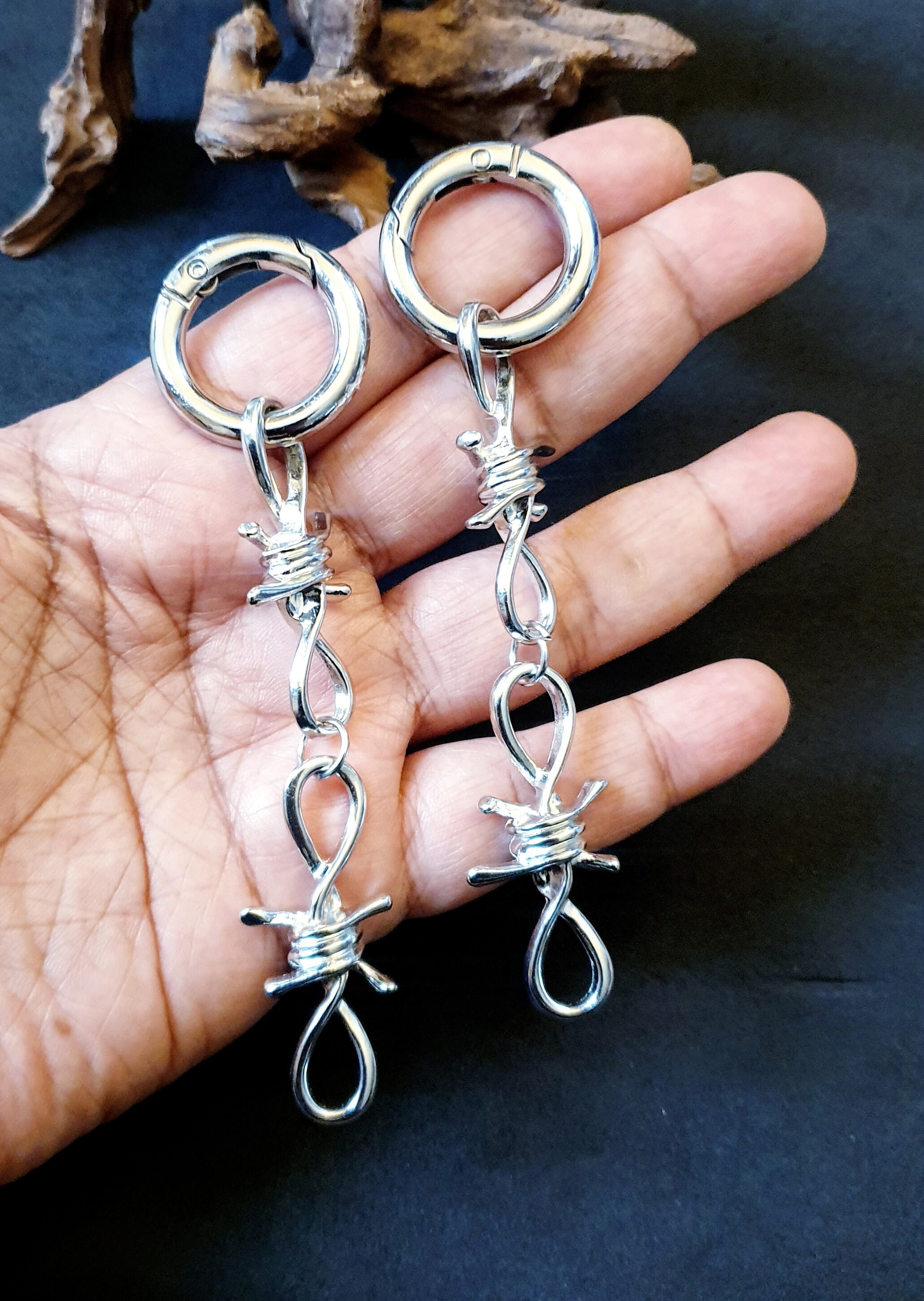 Barbed Wire Ear Hangers Ear Weights Earrings for Plugs - Etsy