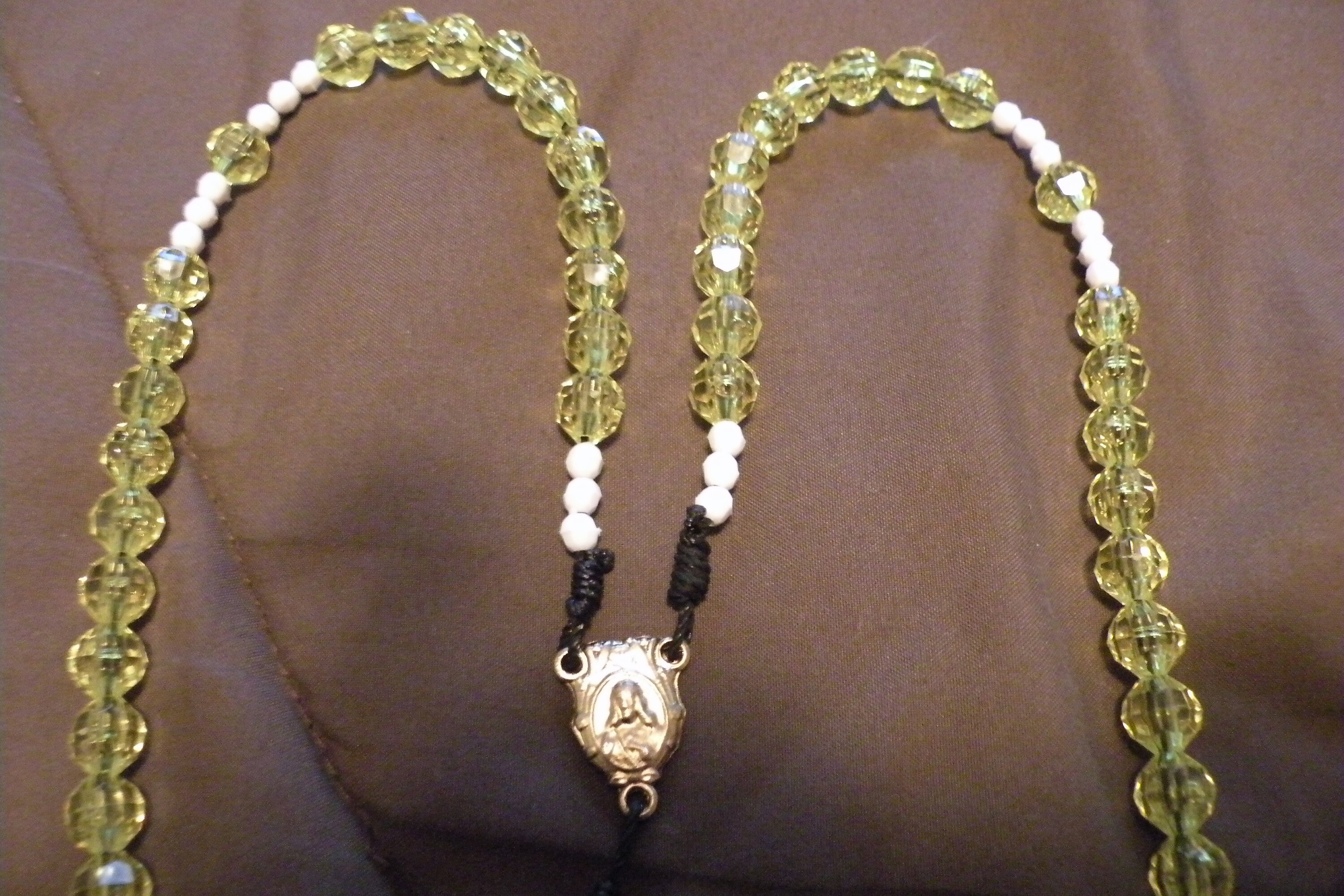 7-decade Franciscan Crown Plastic Faceted Bead Rosary Handmade - Etsy