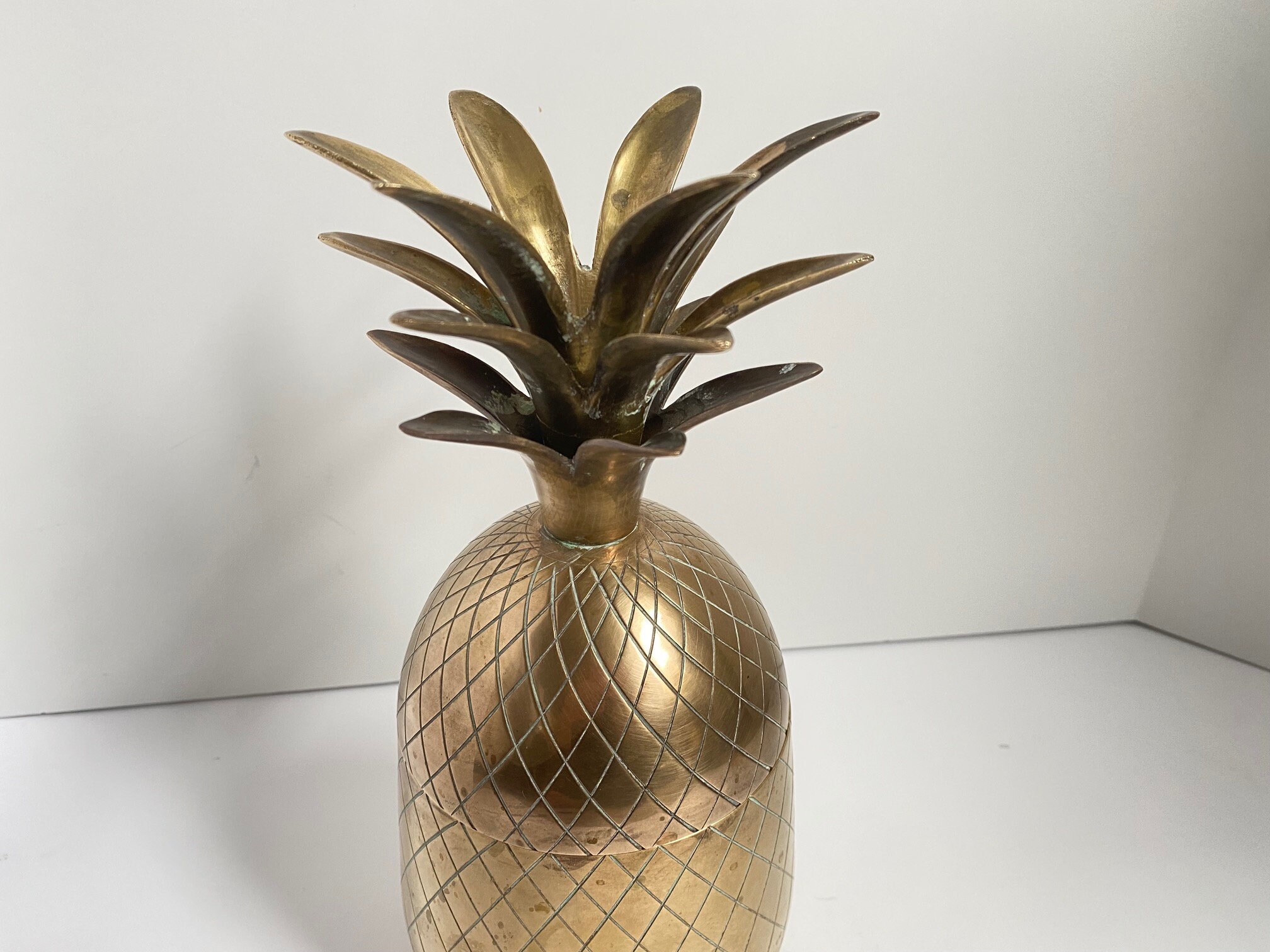 Vintage Brass Pineapple Container - Etsy