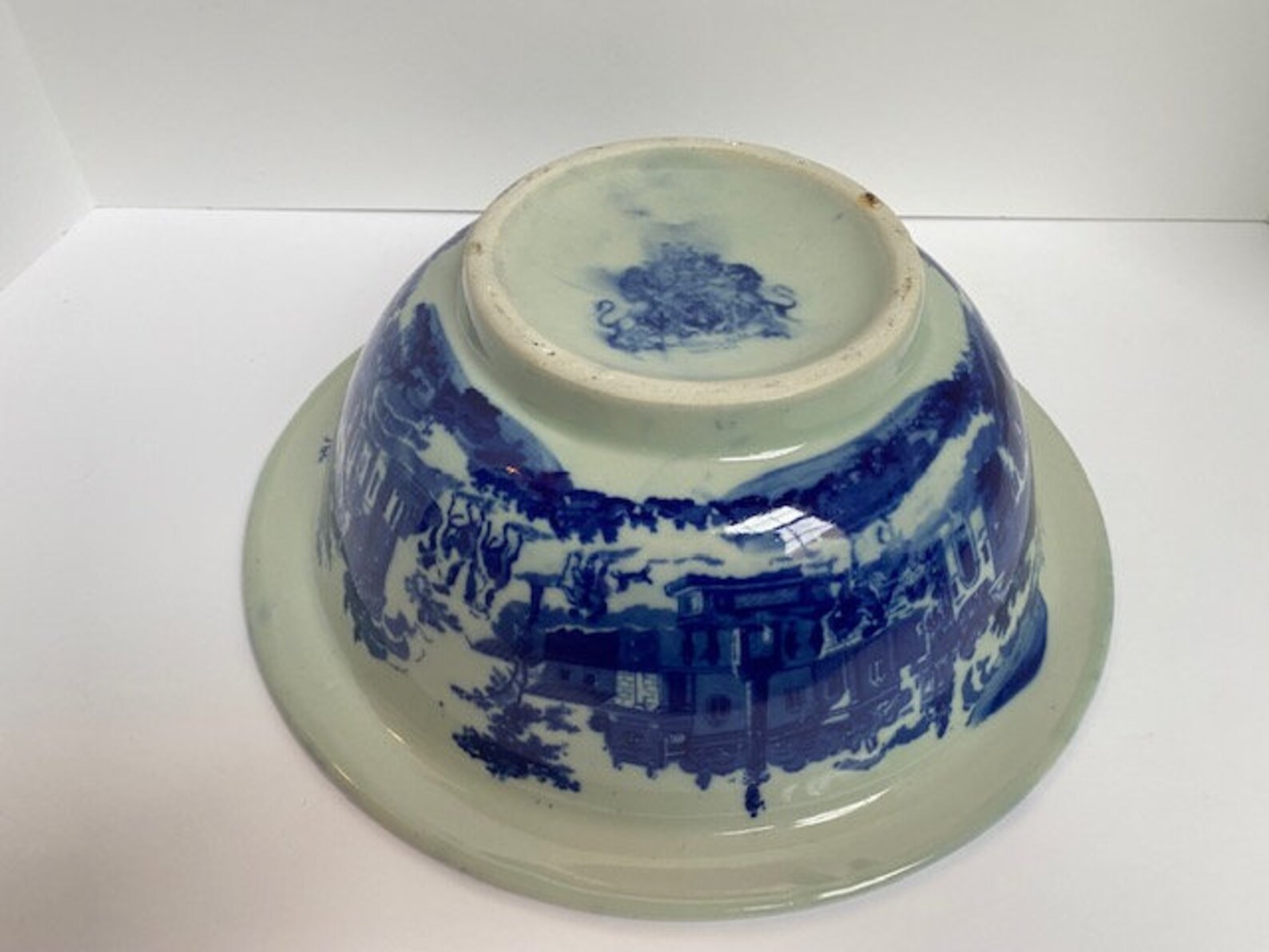 Flow Blue Victoria Ware Ironstone Pitcher and Bowl - Etsy