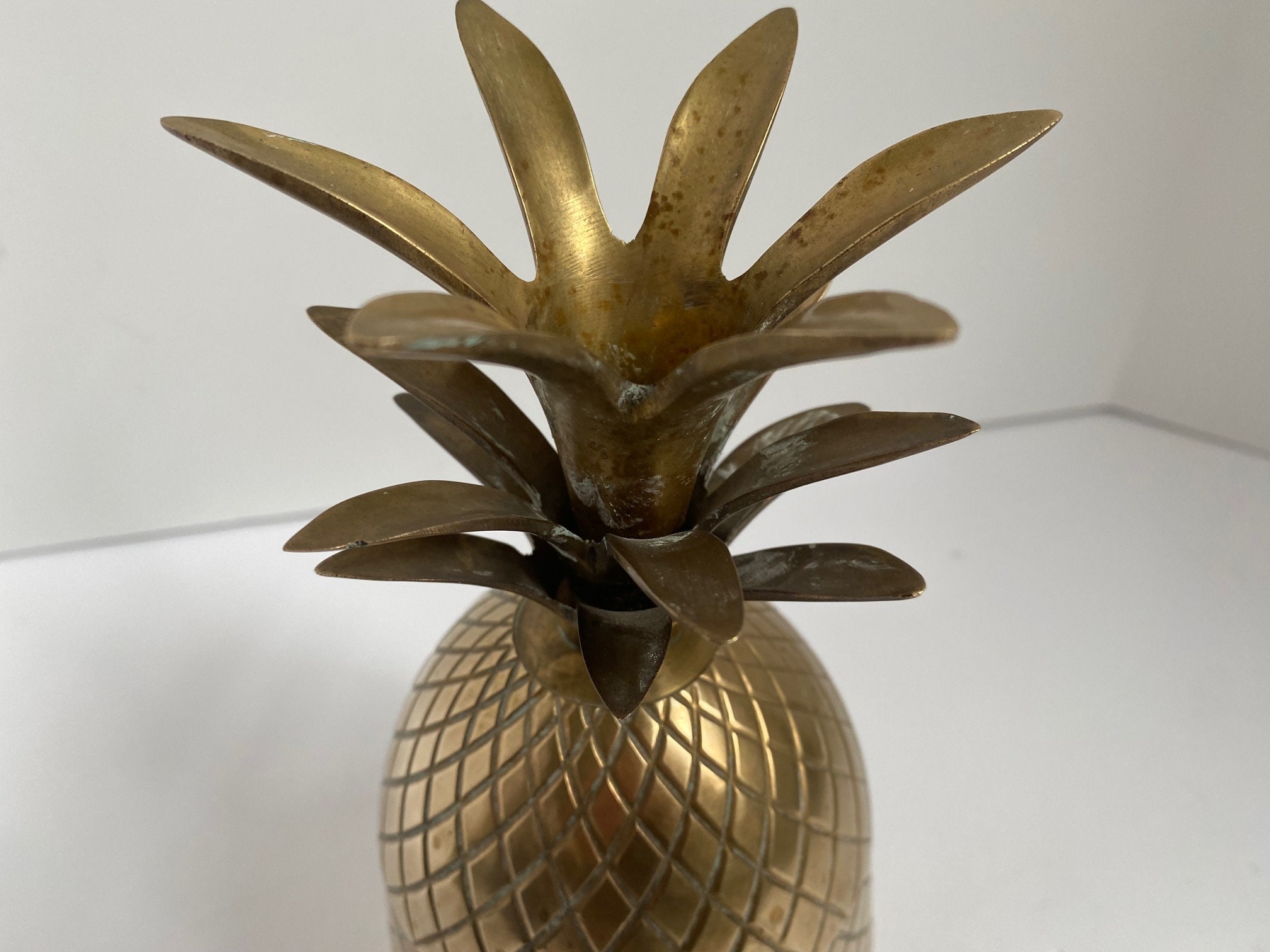 Vintage Brass Pineapple Container - Etsy