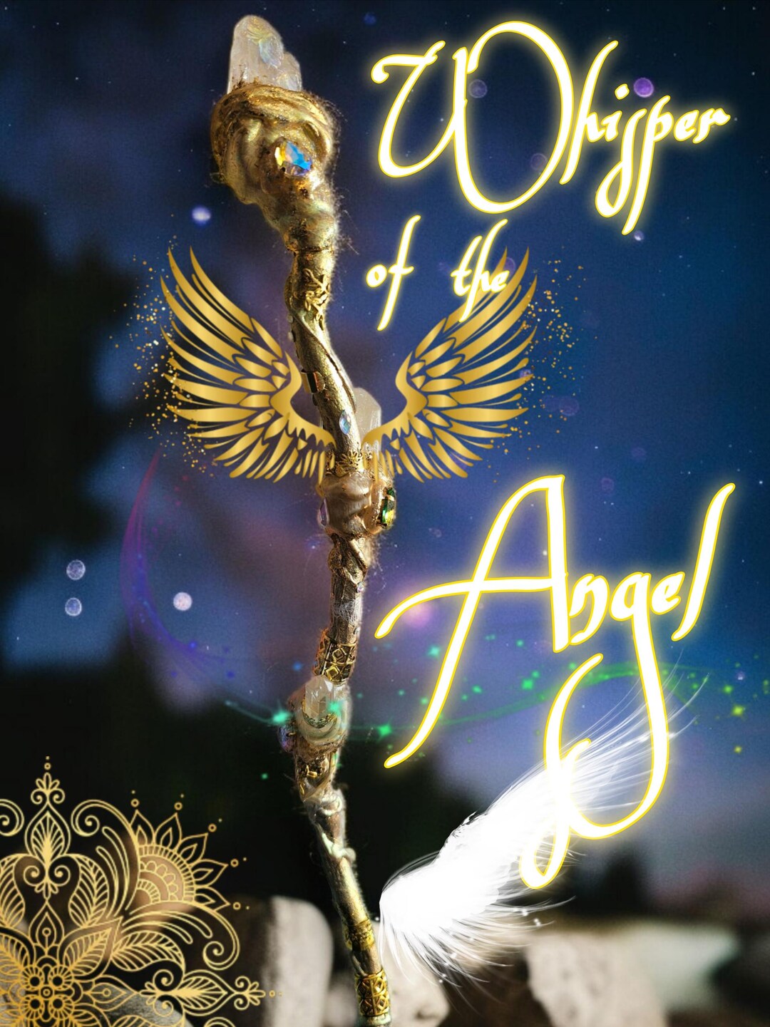 Magic Wand WHISPER OF THE ANGELS | Priestess of Light Collection | With ...