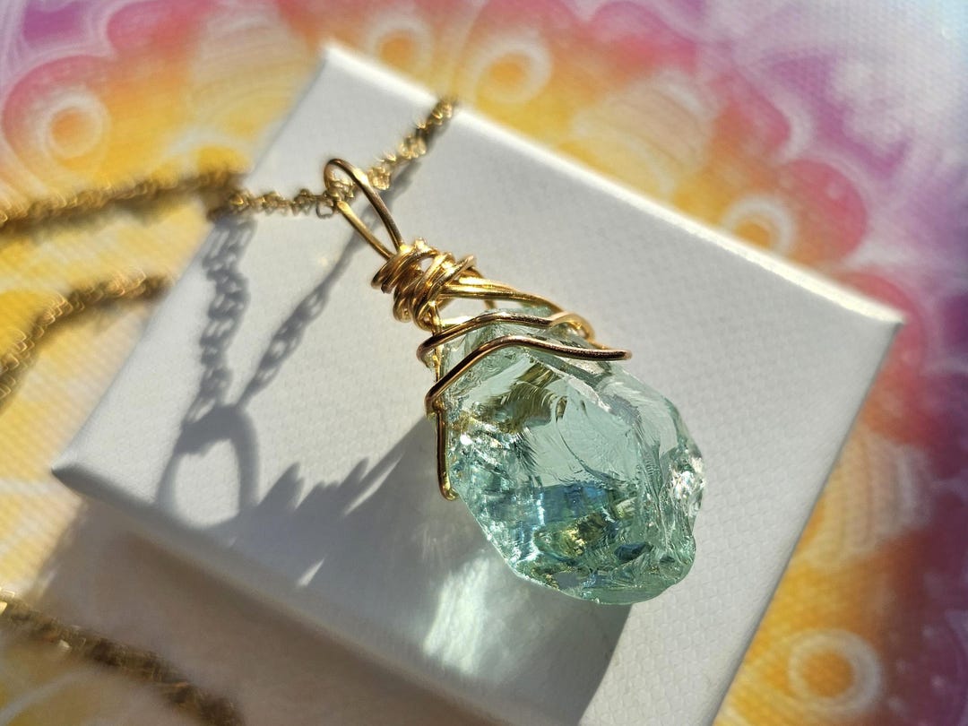 ANDARA Crystal ATLANTIS ANGEL Raw Crystal / Radiantly Light Turquoise ...