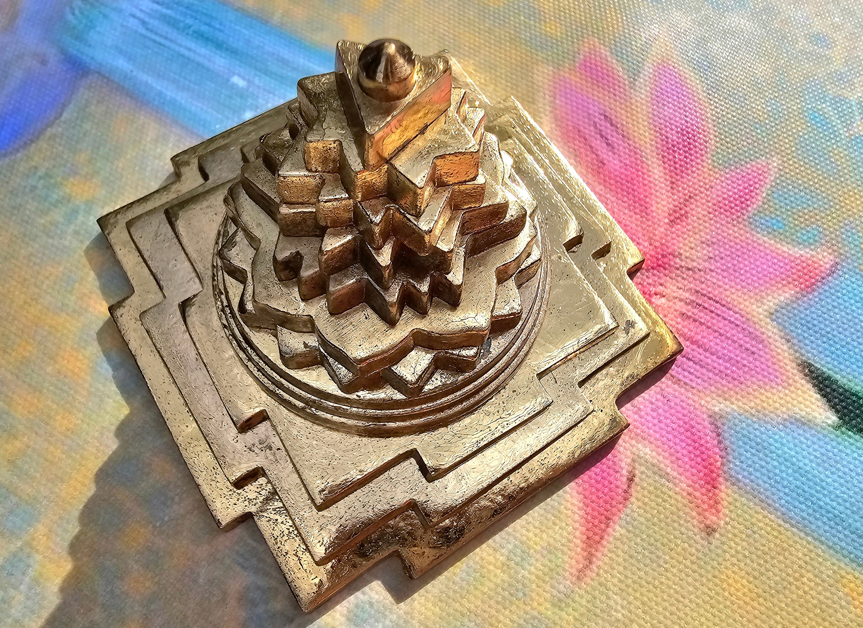 3D SRI YANTRA Sacred Geometry Symbol for Wealth & Abundance / Gold 5D ...