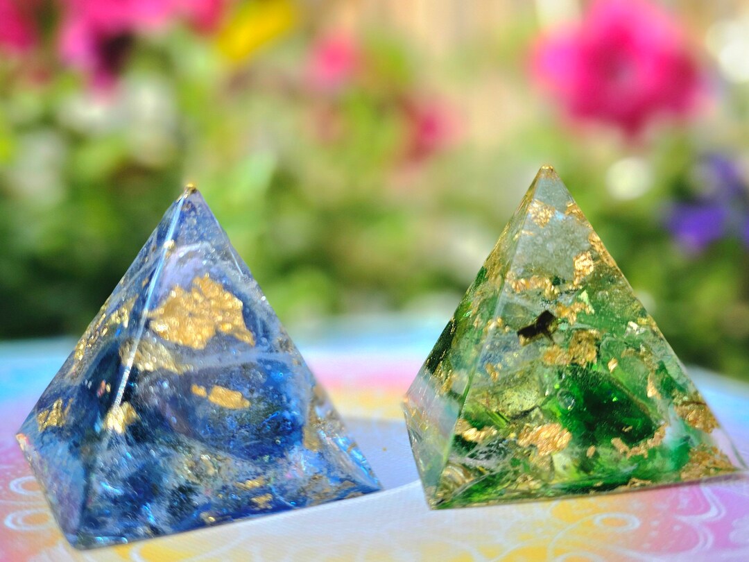 Magical LIGHT PYRAMID With Cast Andara Crystals and Gold Leaf ...