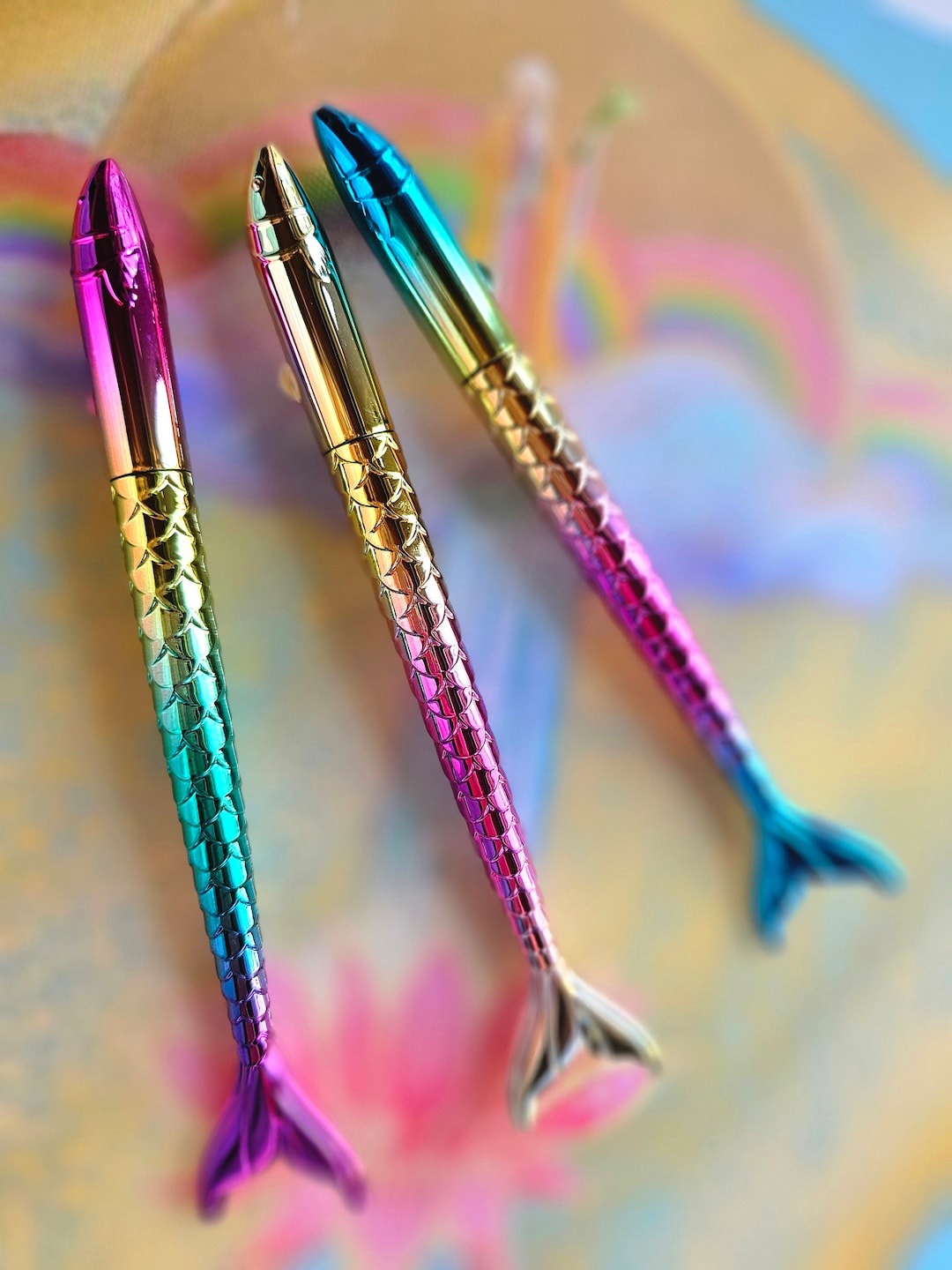 Magic RAINBOW Roller-ball Pen Rainbow Fish Ballpoint Pen Black ...