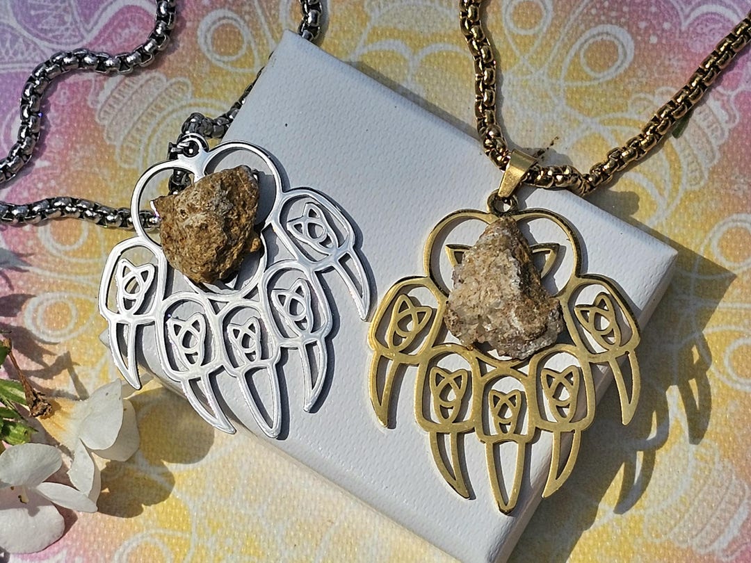 Holy Stone Amulet BEAR CLAW Energetic Healing Stone With High Bovis ...