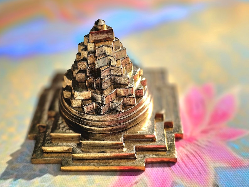 3D SRI YANTRA Sacred Geometry Symbol for Wealth & Abundance / Gold 5D ...