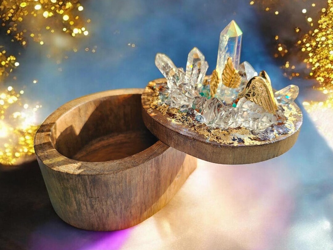 Magical Enchanted Box L | Treasure Chest With Crystal Ring Holder for ...