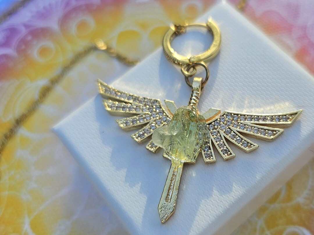 Magic Andara Crystal Protection Amulet LIGHT KEEPER Stainless Steel Lucky Charm With Andara Raw ...