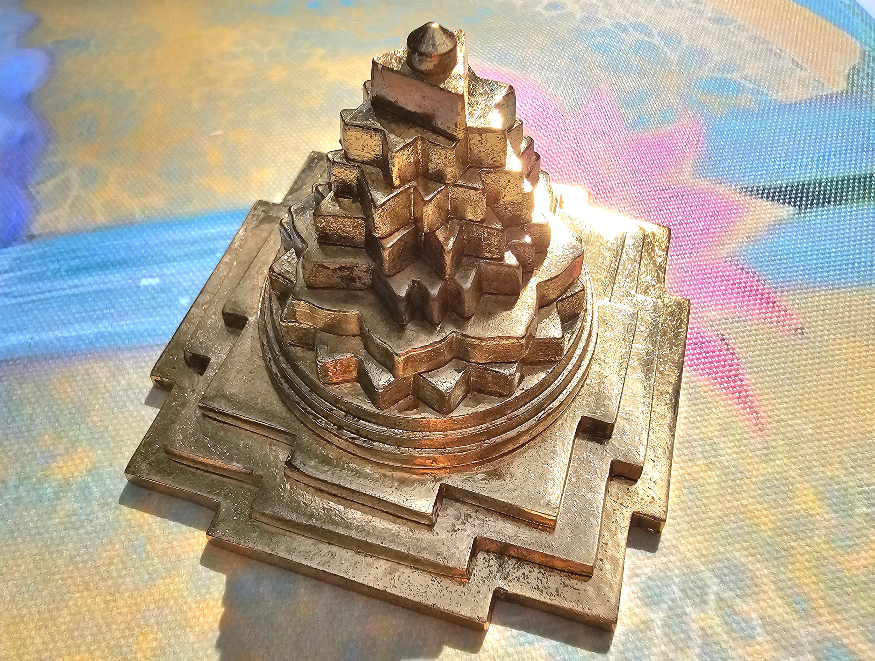 3D SRI YANTRA Sacred Geometry Symbol for Wealth & Abundance / Gold 5D ...