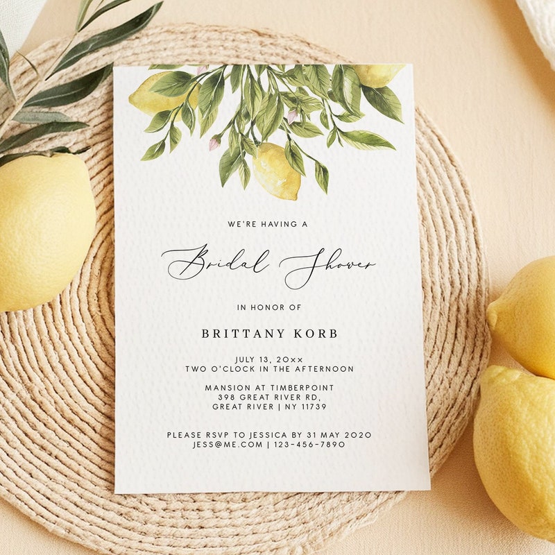 Lemon Bridal Shower Invitation - Etsy
