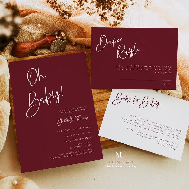 Red Baby Shower - Etsy