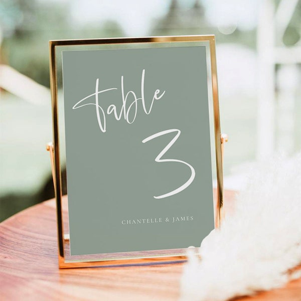 Green Table Number - Etsy