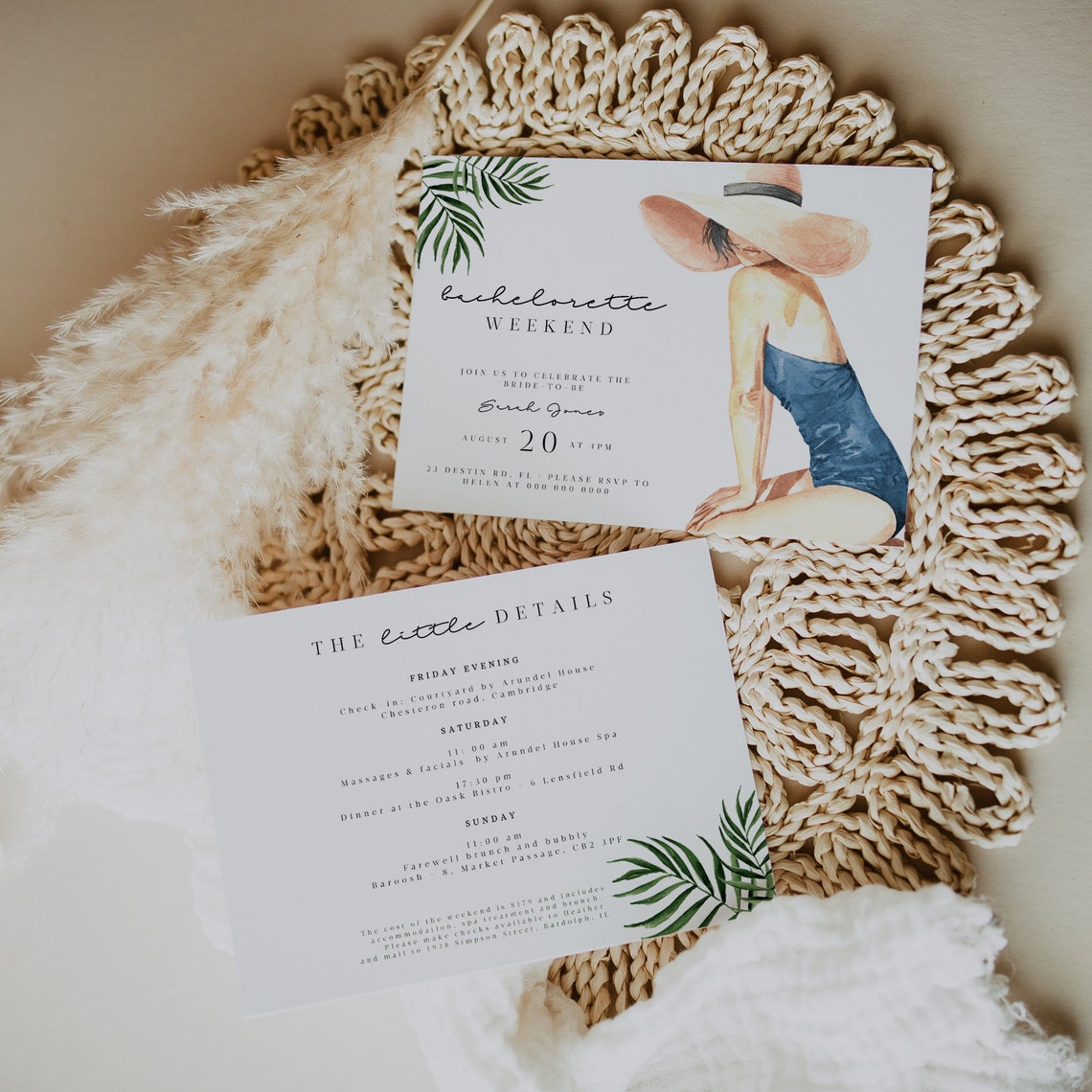 Bachelorette Invite Beach Bachelorette Invitation Tropical