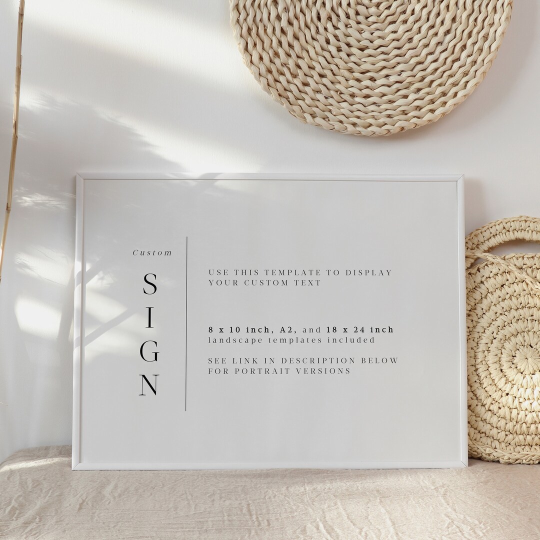 MCKENNA | Editable Minimalist Custom Sign Modern Wedding Sign , Make ...
