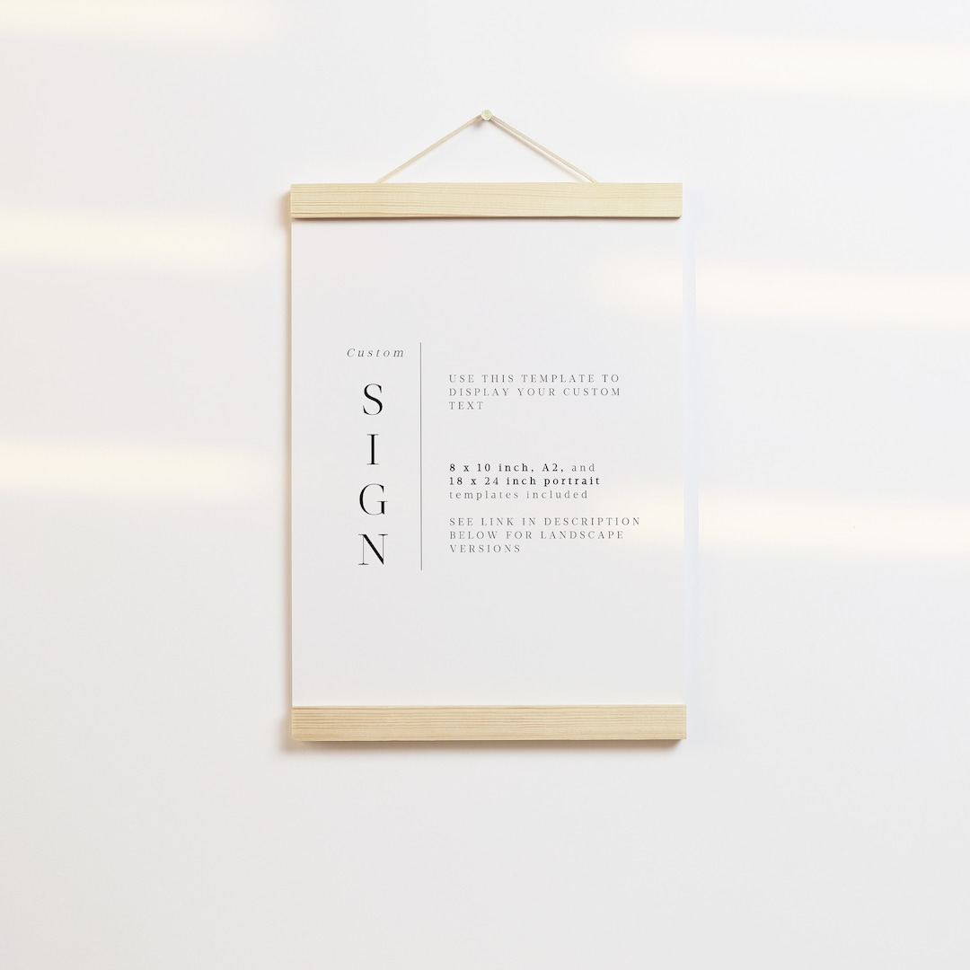 MCKENNA | Portrait Minimalist Custom Sign Modern Wedding Sign , Make ...