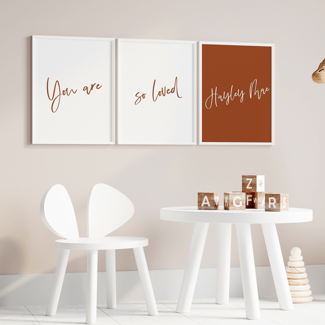 Terracotta Nursery Printable Signs, Bohemian Burnt Orange You Are so ...