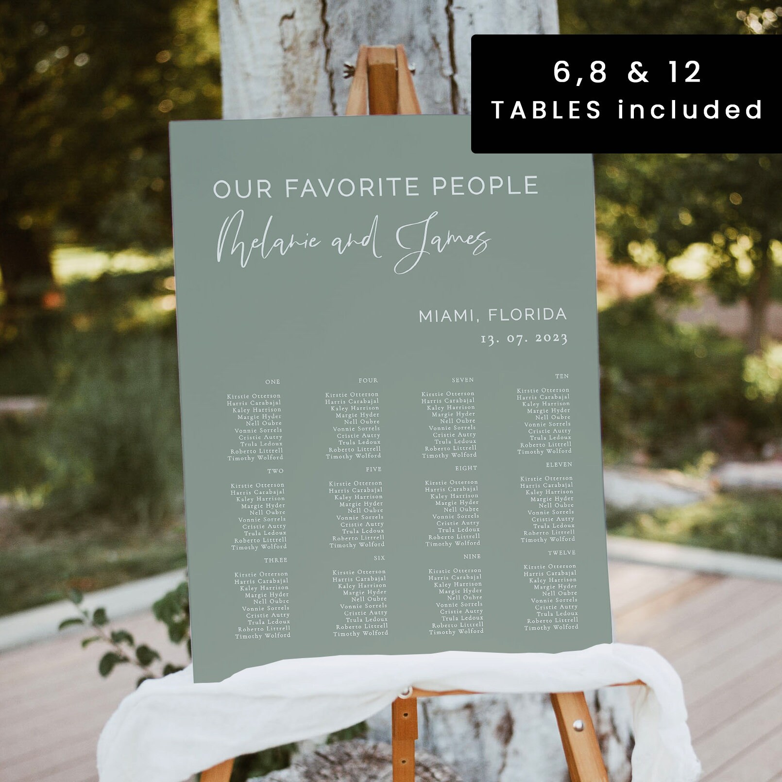 Sage Blue Wedding Seating Chart Sign, Bohemian Sage Seating Plan Sign ...