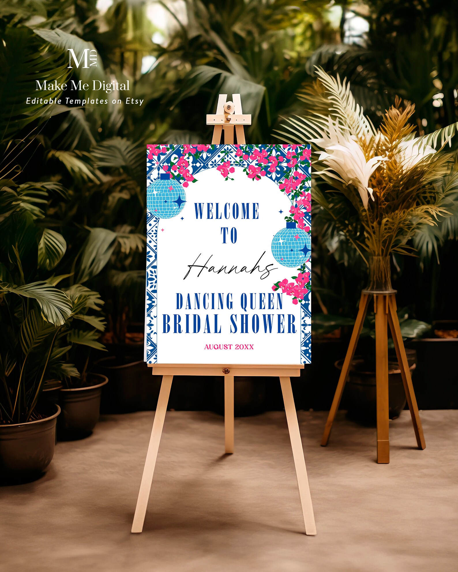 Dancing Queen Bridal Shower Welcome Sign, Greek Mamma Mia Bridal Arch ...