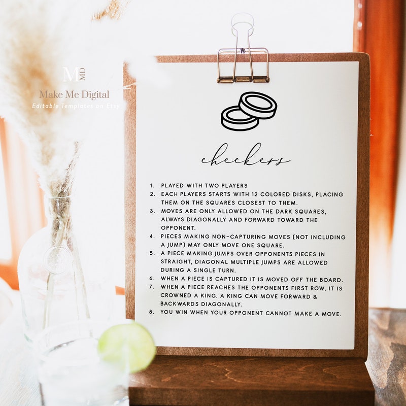 Checkers Game Game Table - Etsy