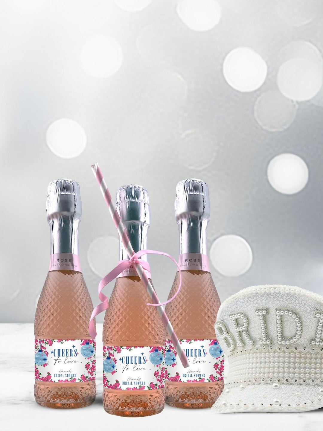 Dancing Queen Bridal Shower Champagne Labels, Greek Mamma Printable ...