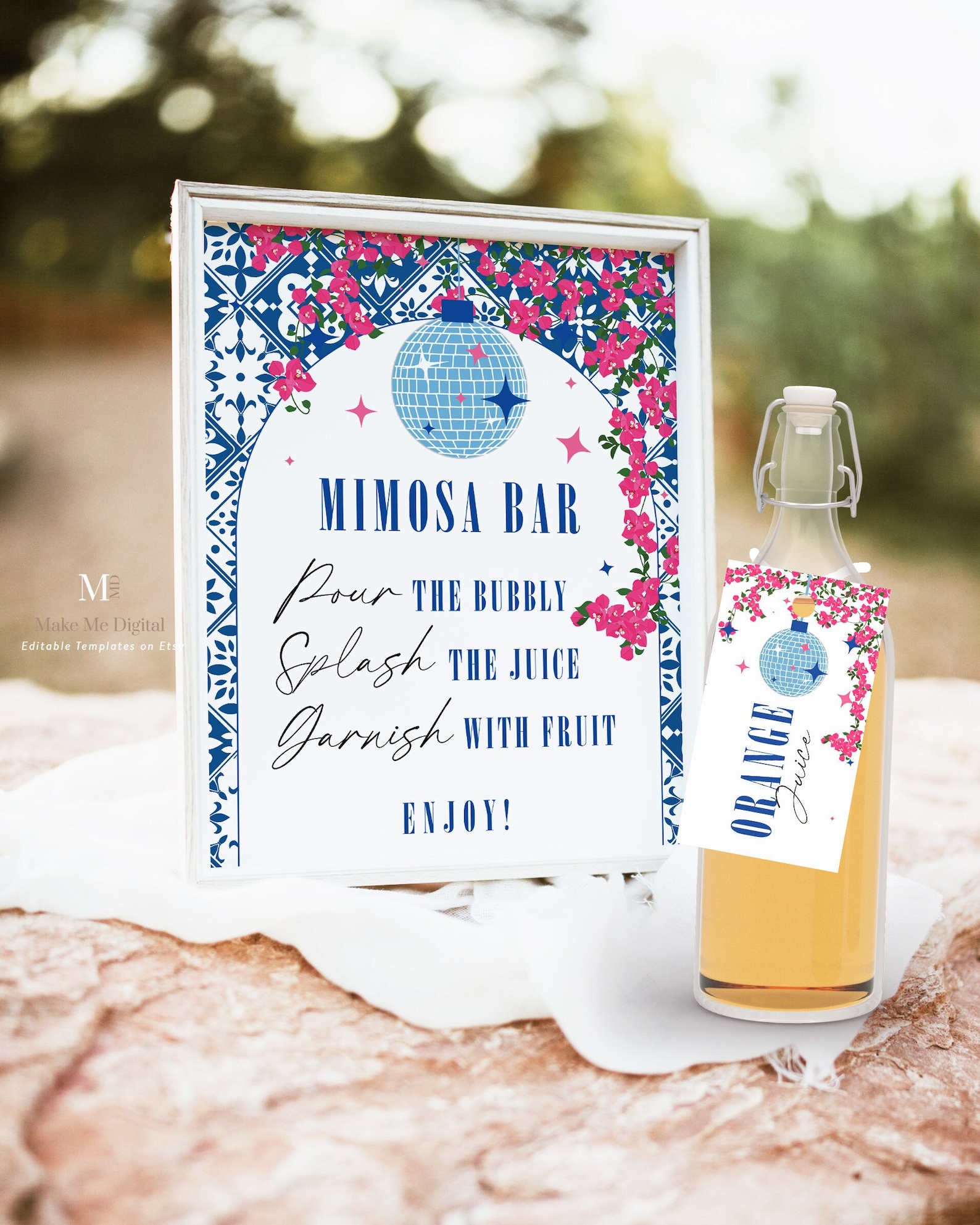 Mimosa Bar Sign Dancing Queen Hen Party, Greek Mamma Bridal Shower ...