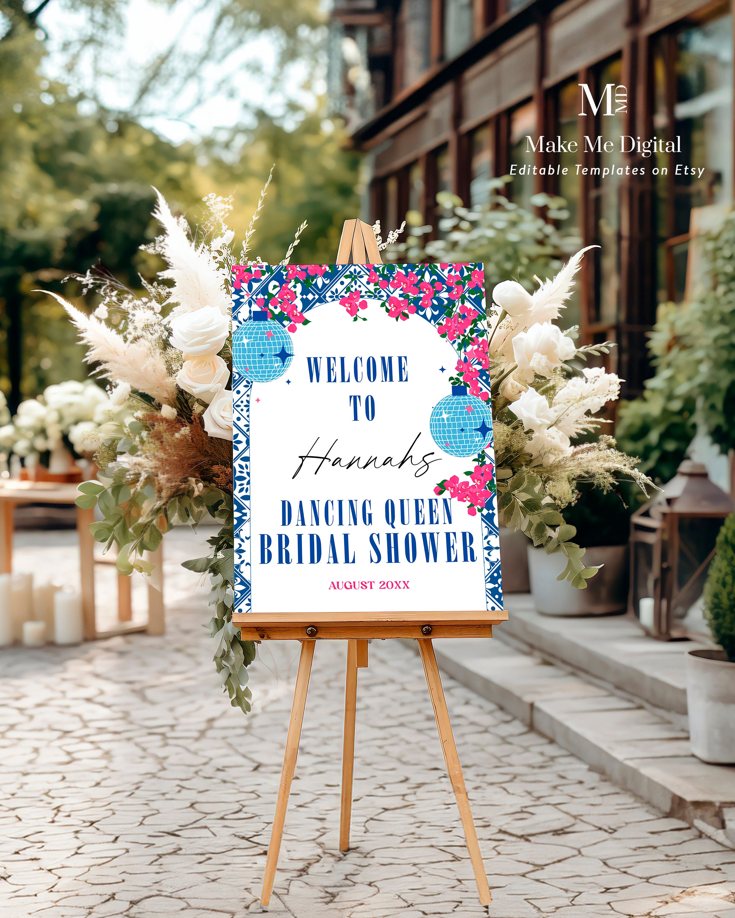 Dancing Queen Bridal Shower Welcome Sign, Greek Mamma Mia Bridal Arch ...