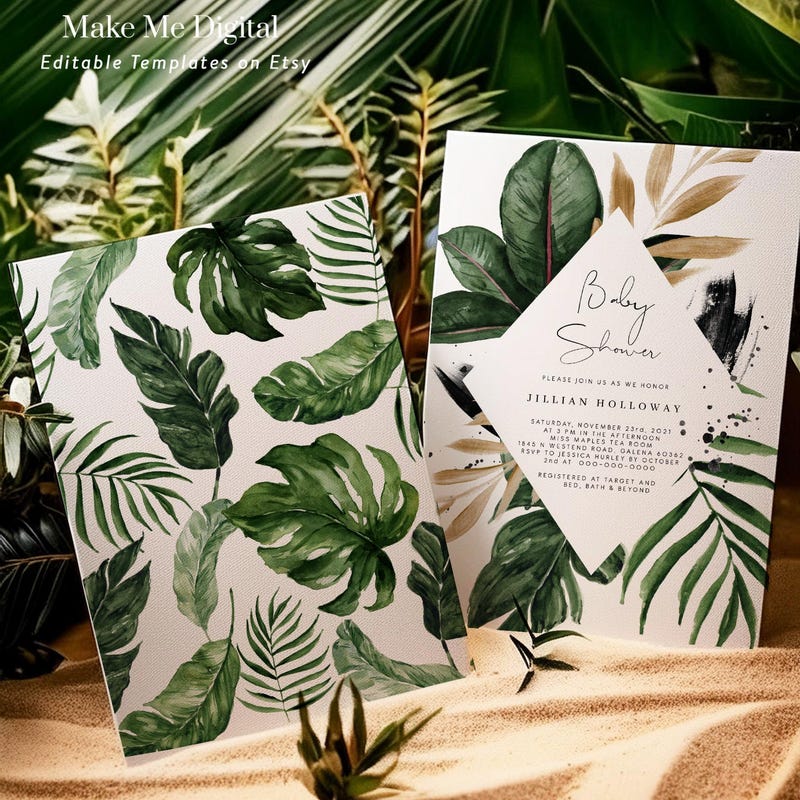 Botanical Invitation - Etsy