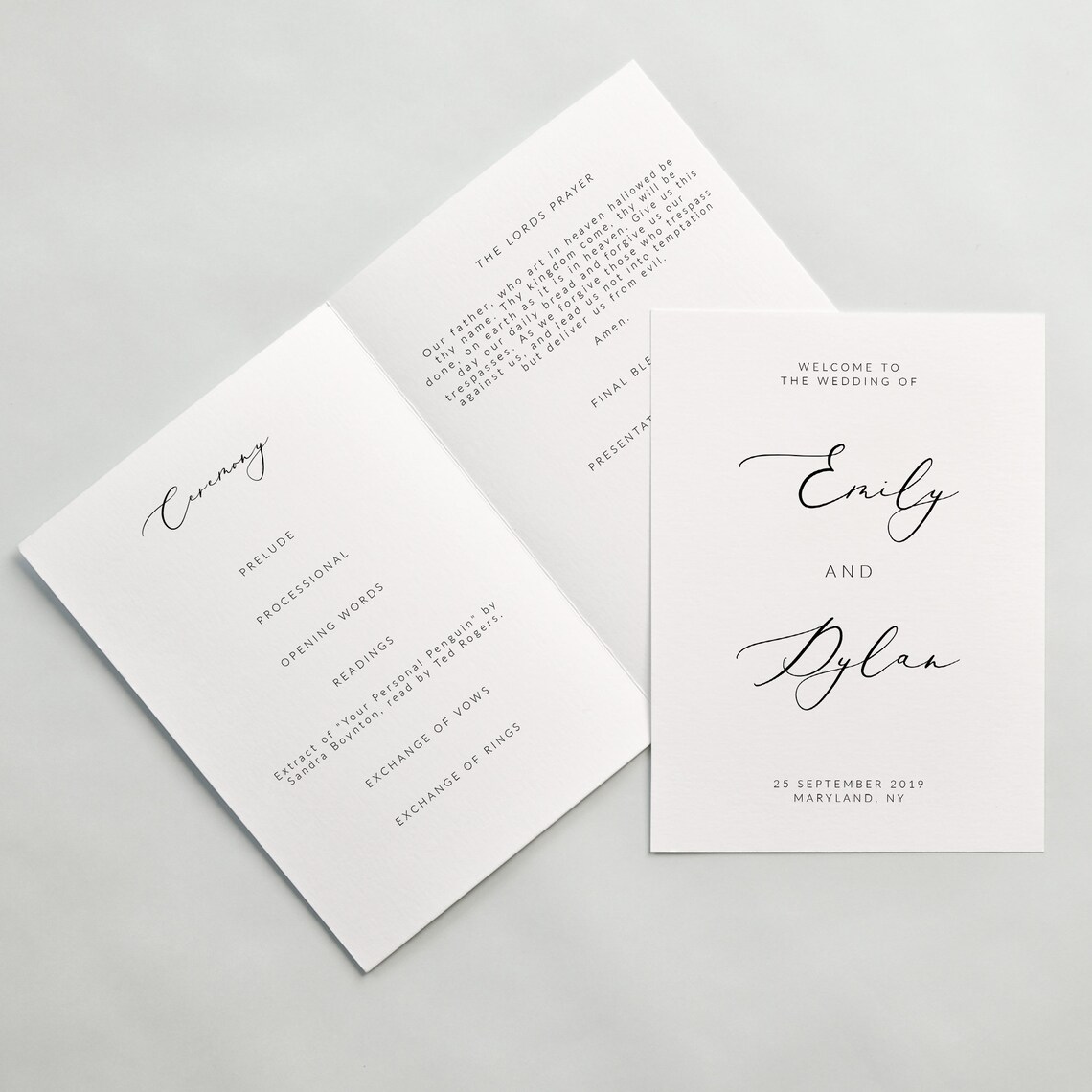 Elegant Wedding Ceremony Program Booklet Printable Wedding - Etsy