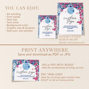 Custom Sign Dancing Queen Hen Party, Greek Mamma Bridal Shower Table ...