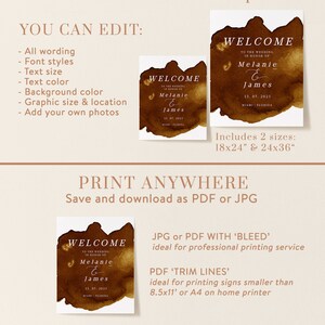 Bohemian Rust Welcome Sign, Rustic Terracotta Wedding Welcome Sign ...