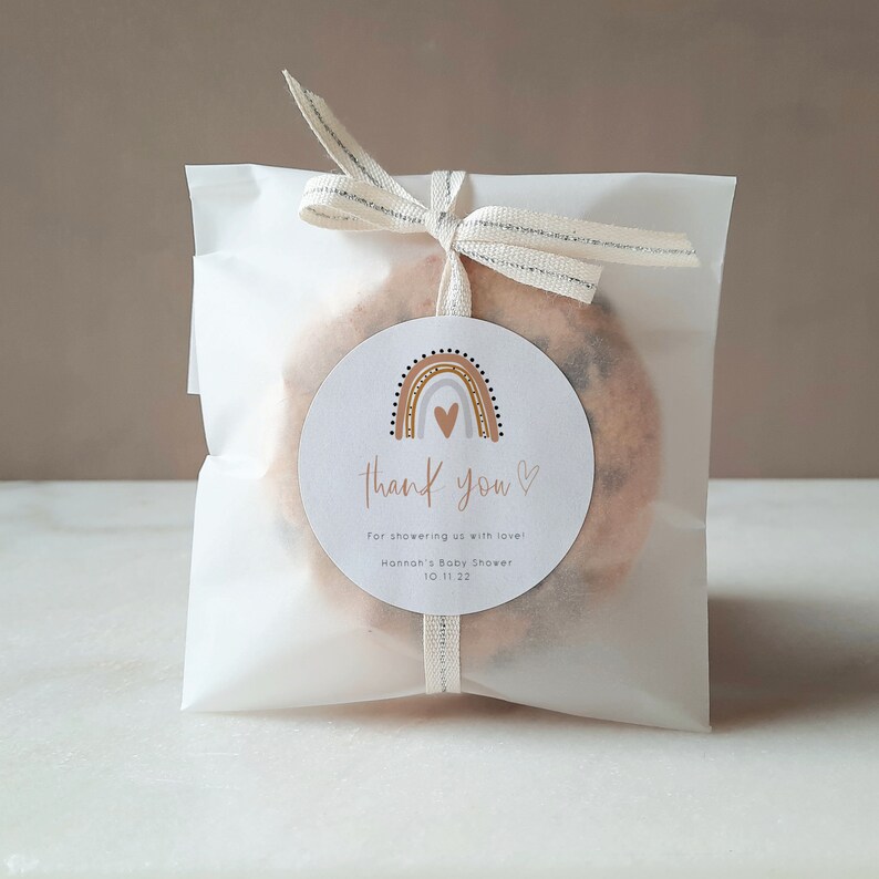 BOBO | Rainbow Shower Favor Tag Template | Round Favor Square Favor Tag ...