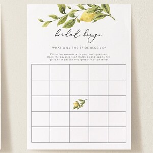 Set of 4 Lemon Bridal Shower Game Set Lemon Hen Party Games | Etsy