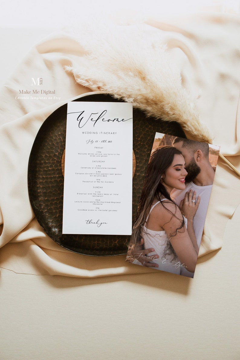 Elegant Wedding Welcome Letter Template Welcome Letter - Etsy