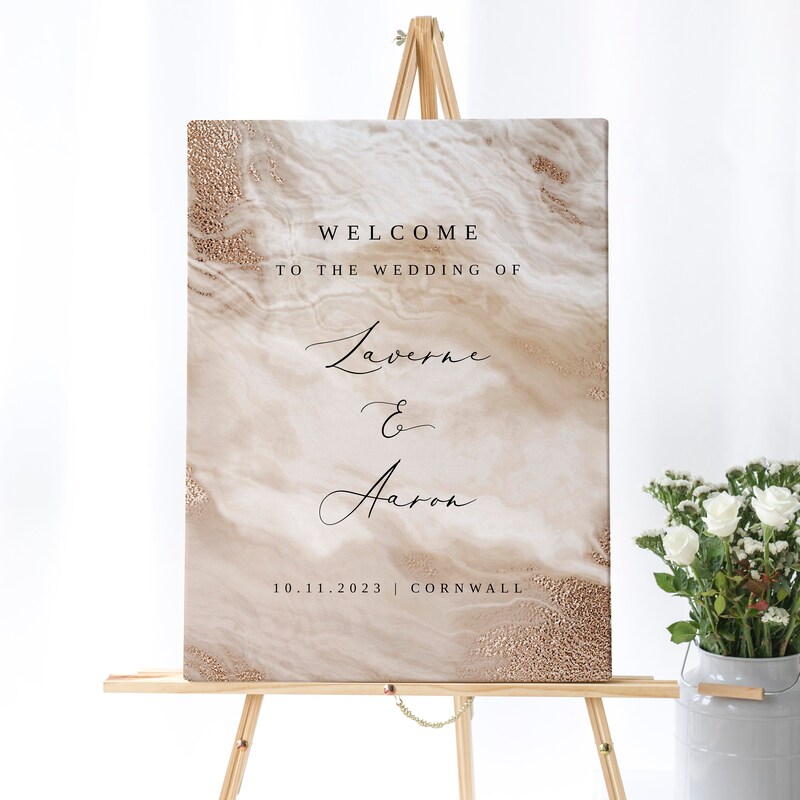 Marble Wedding Sign - Etsy