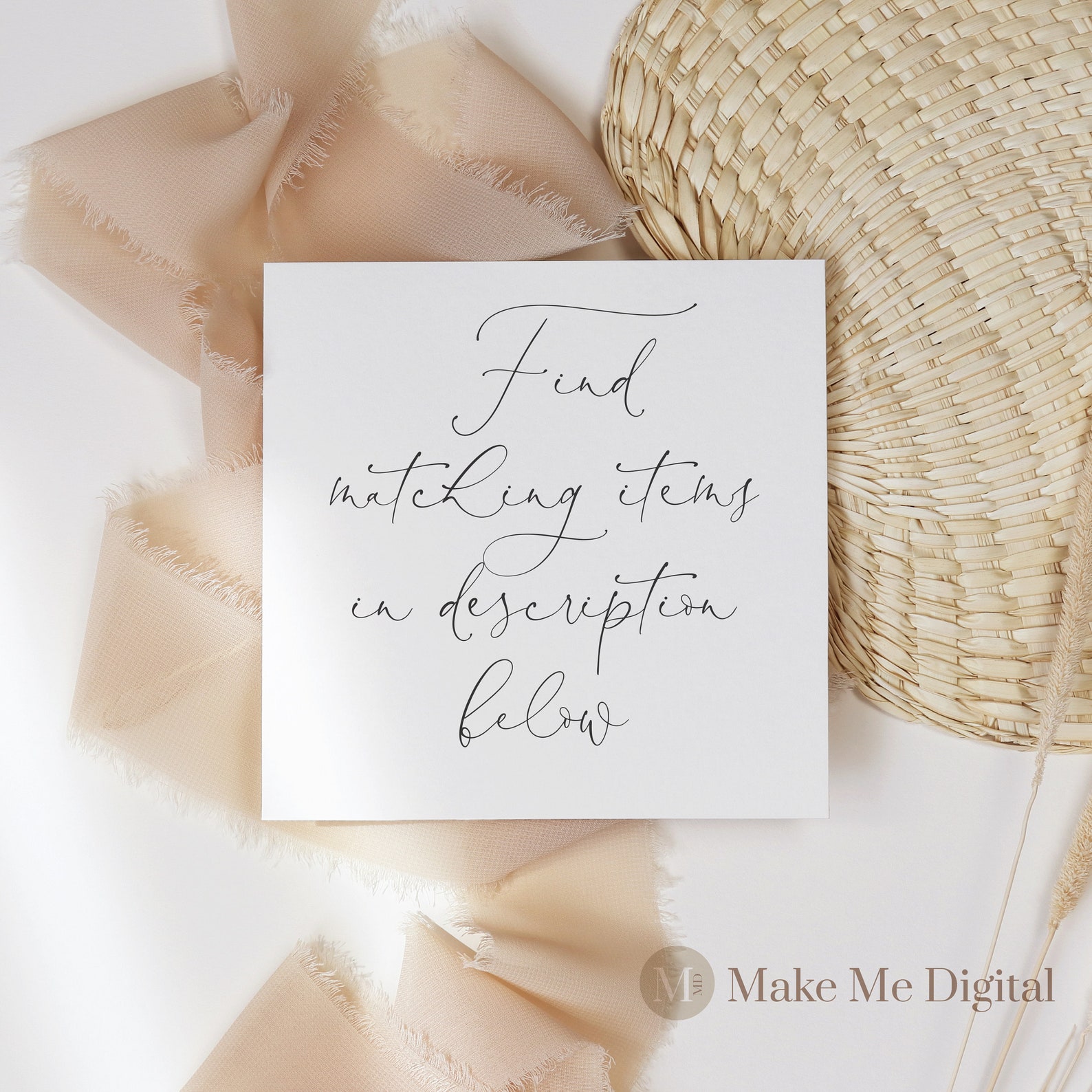 FRIDA | Table Thank You Card Printable, Place Setting Thank You Card ...