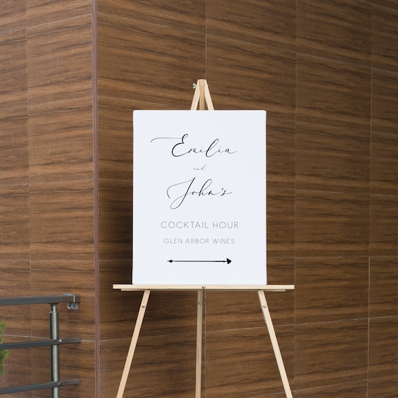 Editable Cocktail Hour Sign Template Wedding Drinks Sign | Etsy