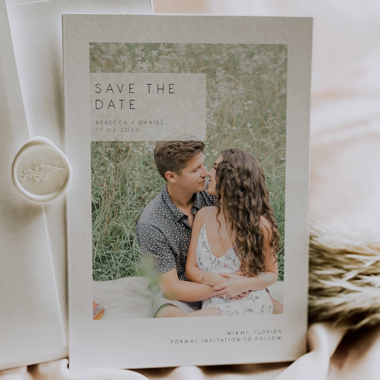 Simple Wedding Save the Date Invitation | Modern Save the Date ...