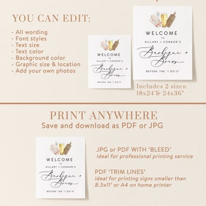 Elegant Calligraphy BBQ & Brews Welcome Sign, BBQ Rehearsal Sign ...