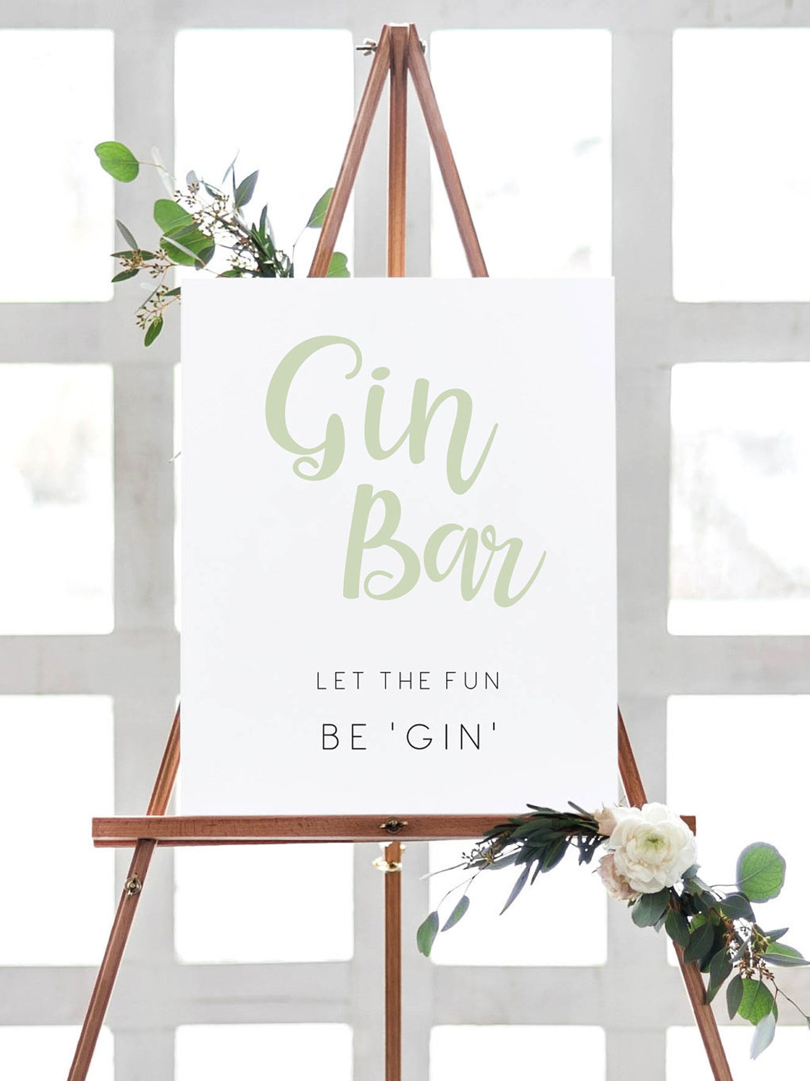 Bridal Shower Table Decor Gin Bar Sign Wedding Decor Sign Gin Sign ...